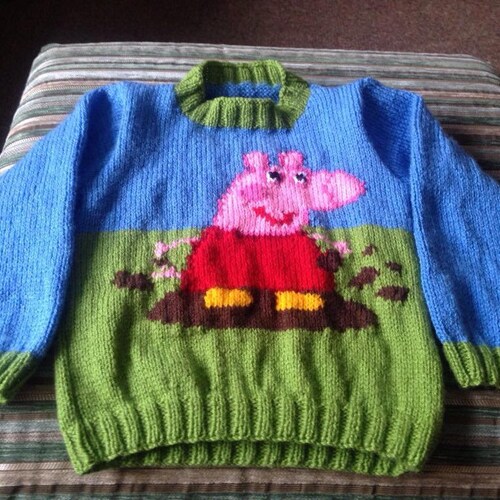 Handmade Peppa Pig George Pig Children's Jumper Hand - Etsy