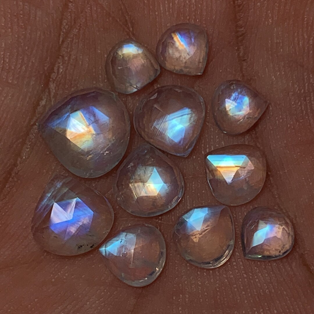 High Quality Rainbow Moonstone Awesome Rare Multi Fire - Etsy