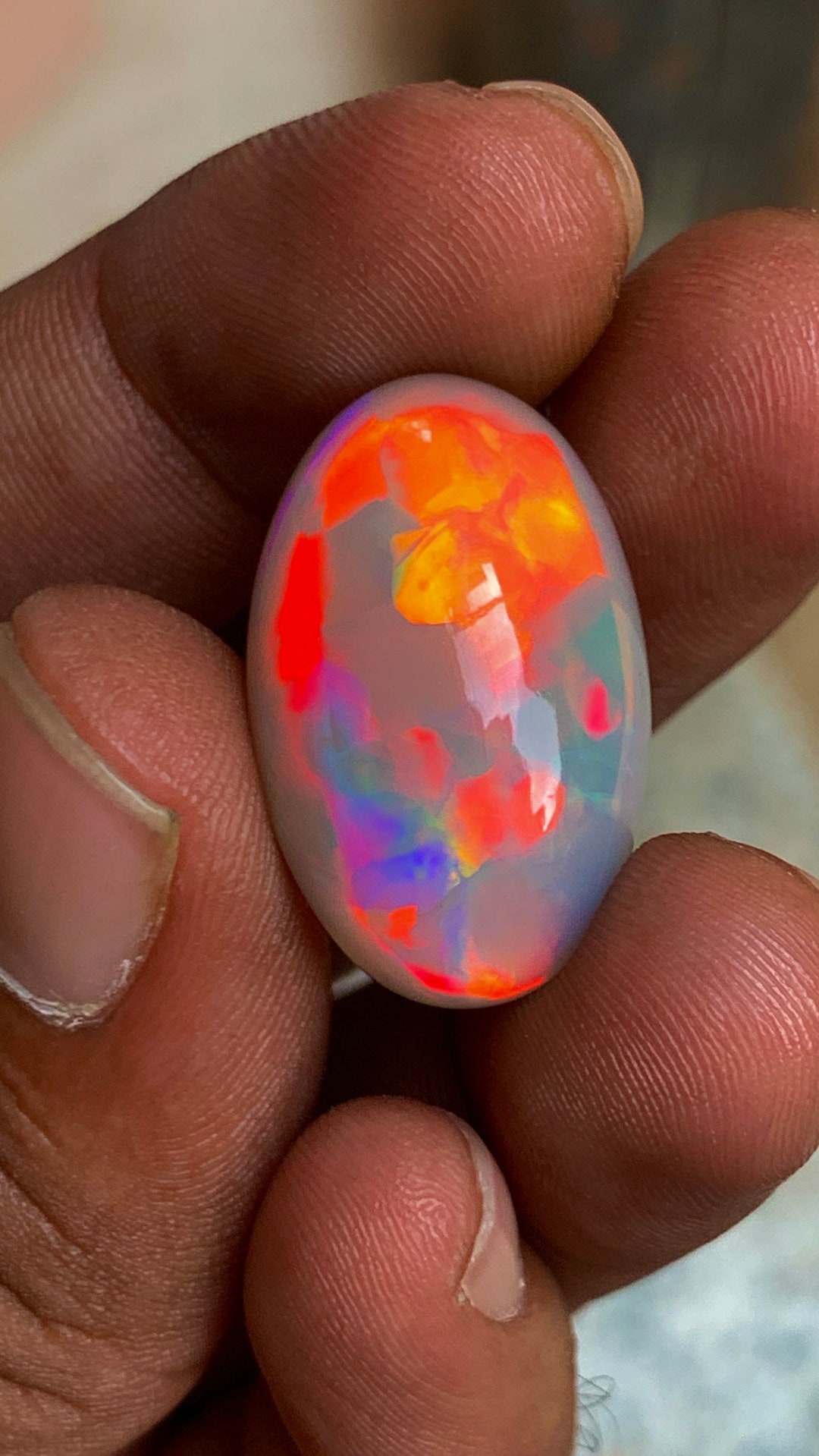 Ethiopian Dark Opal Top High Great Rare Quality Stunning Flash Fire ...