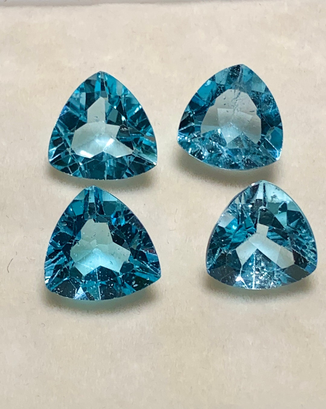 Genuine Sky Blue Topaz Trillion Shape Cut Gemstone, Semi Precious Topaz ...