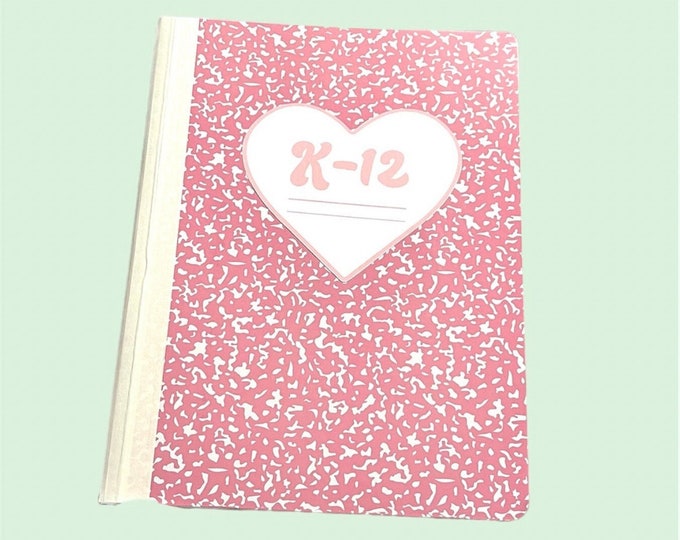 Melanie K12 Pink Heart Notebook - Etsy