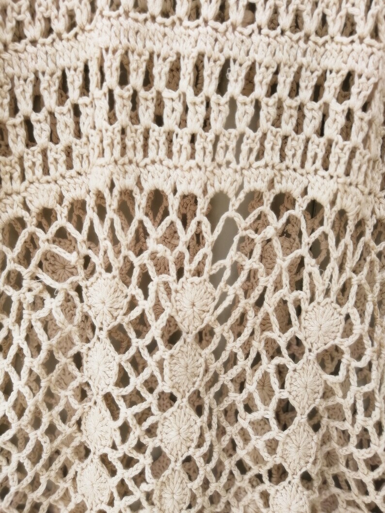 Long Crochet Cardigan Sweater Boho Long Sleeve Blouse Women Bohemian ...