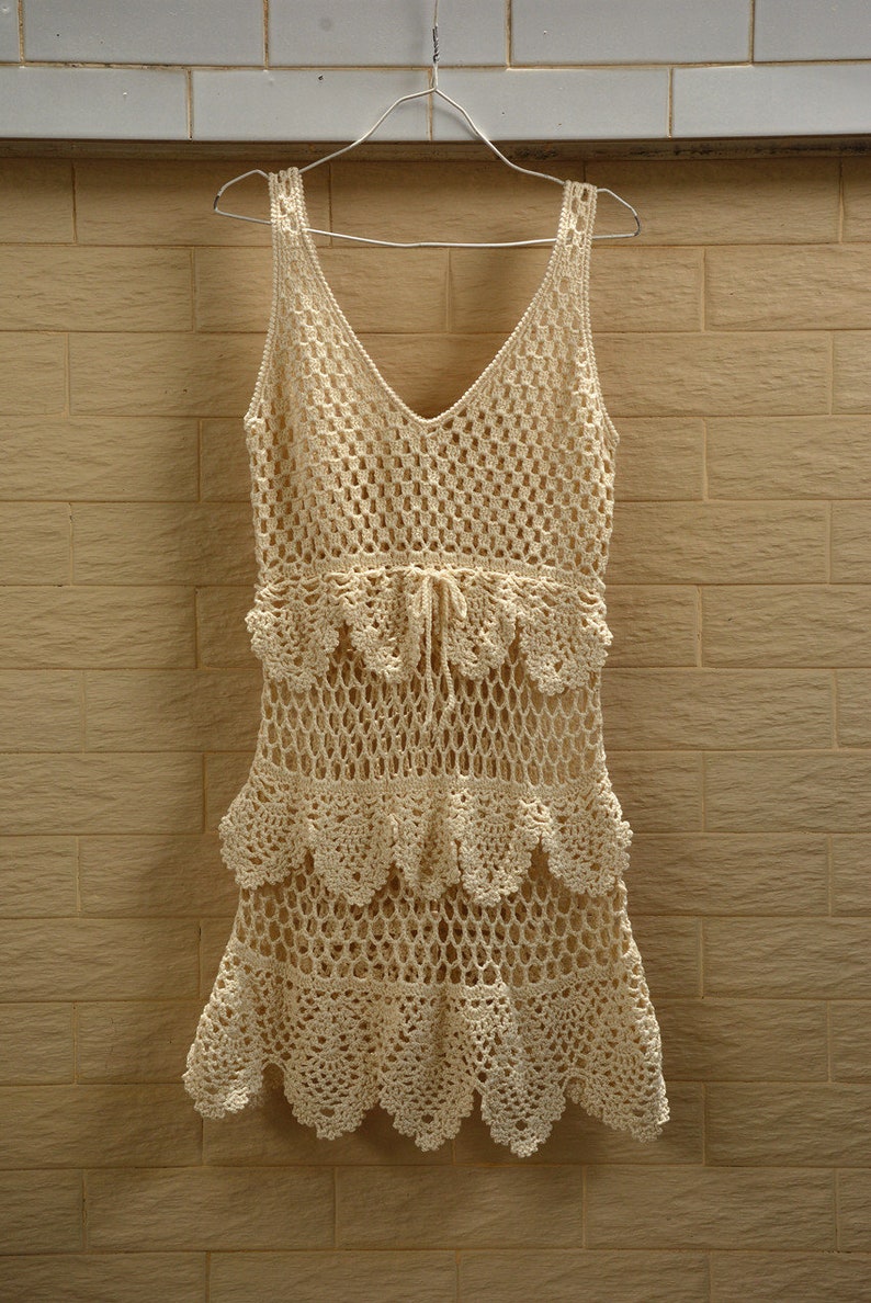 Crochet Short Dress Women Boho Summer Beach Cover up Dress - Etsy