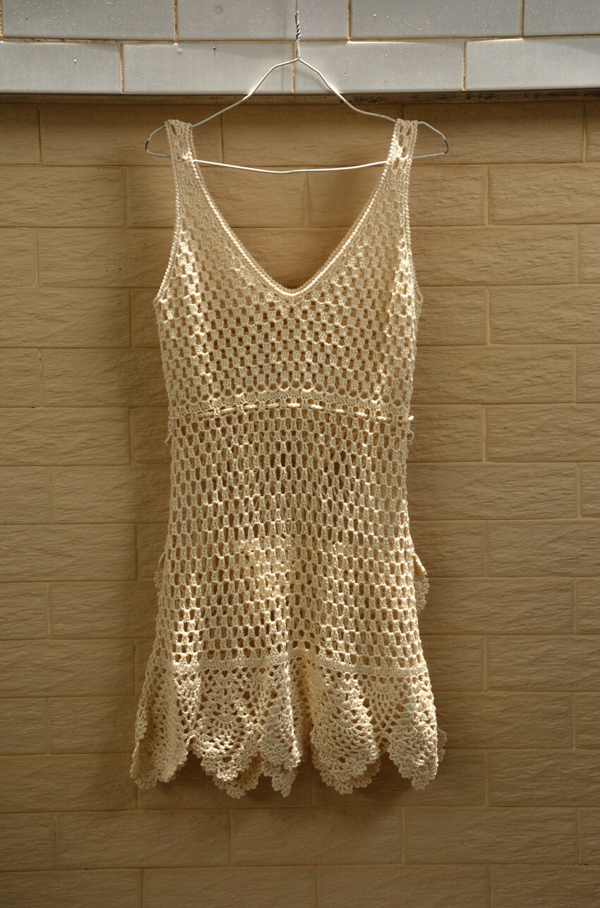 Crochet Short Dress Women Boho Summer Beach Cover up Dress - Etsy
