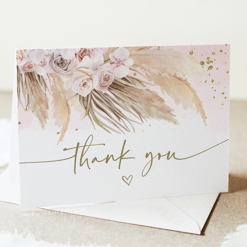 Boho Thank You Cards - Etsy