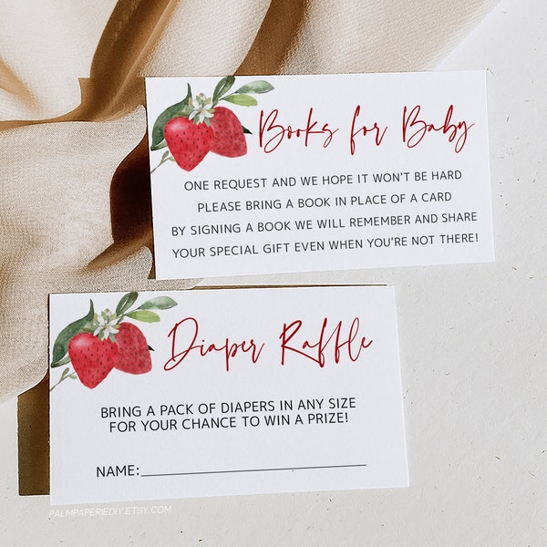 Strawberry Diaper Raffle and Books - Etsy