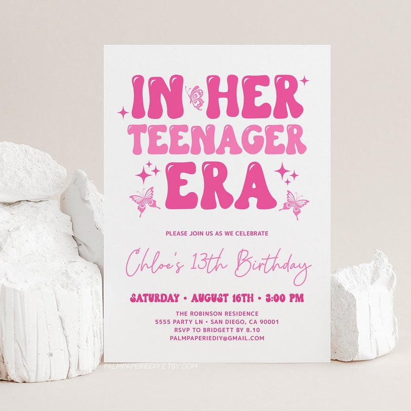 Teen Birthday Invite - Etsy