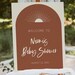 Rust Welcome Sign Template, Modern Arch, Boho Sun, Bridal Shower Baby ...