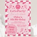 Preppy Pink Birthday Invitation, Checkered Theme (digital Download) - Etsy