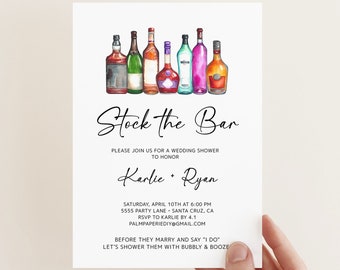 Stock the Bar Couples Shower Invitation - Etsy