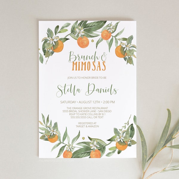 Mimosa Brunch Invite - Etsy