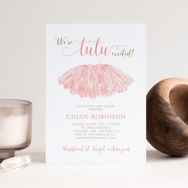Tutu Invitations - Etsy