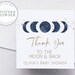 Moon Thank You Tag Over the Moon Baby Shower Digital | Etsy