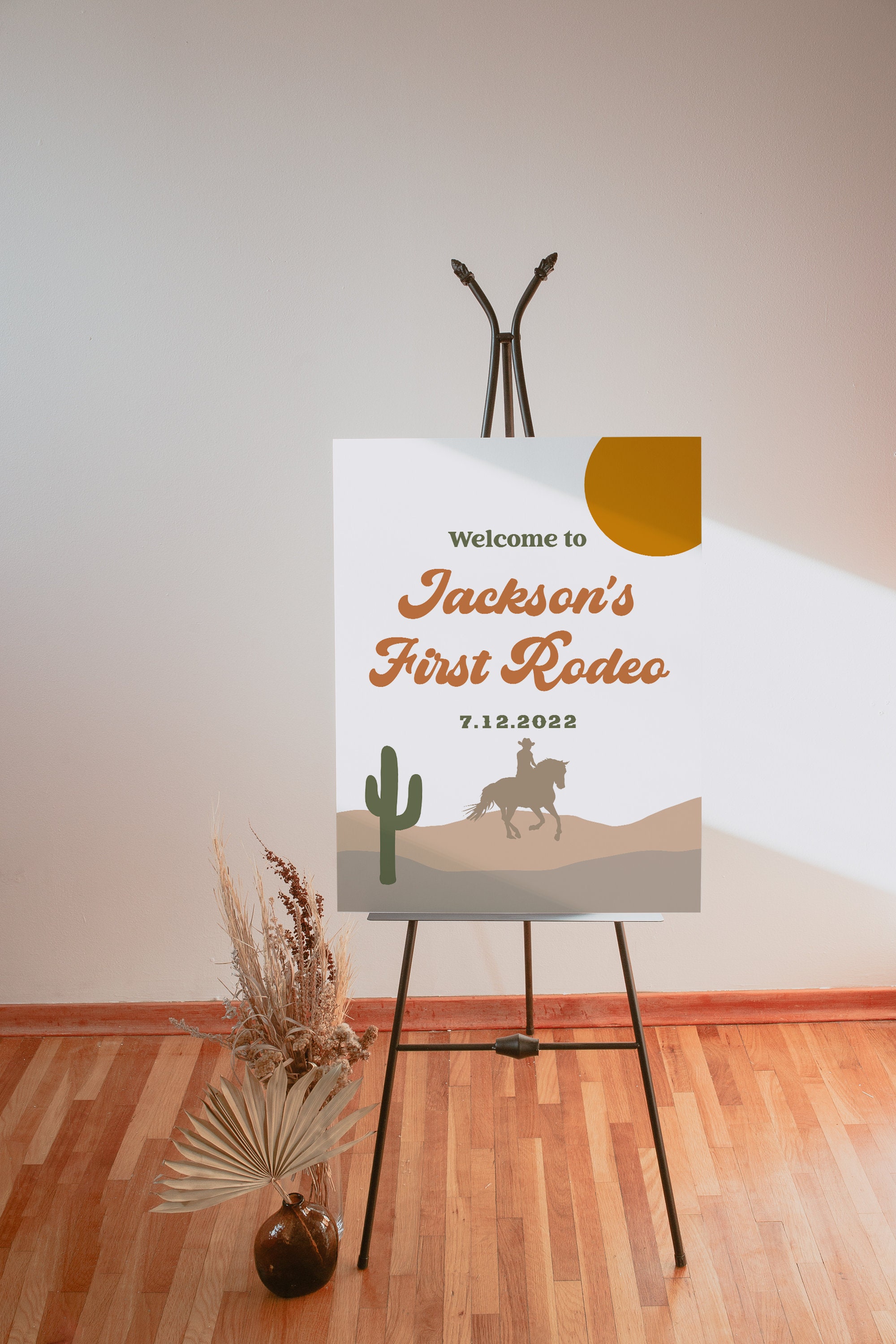 1st Rodeo Birthday Welcome Sign Template Digital Download - Etsy
