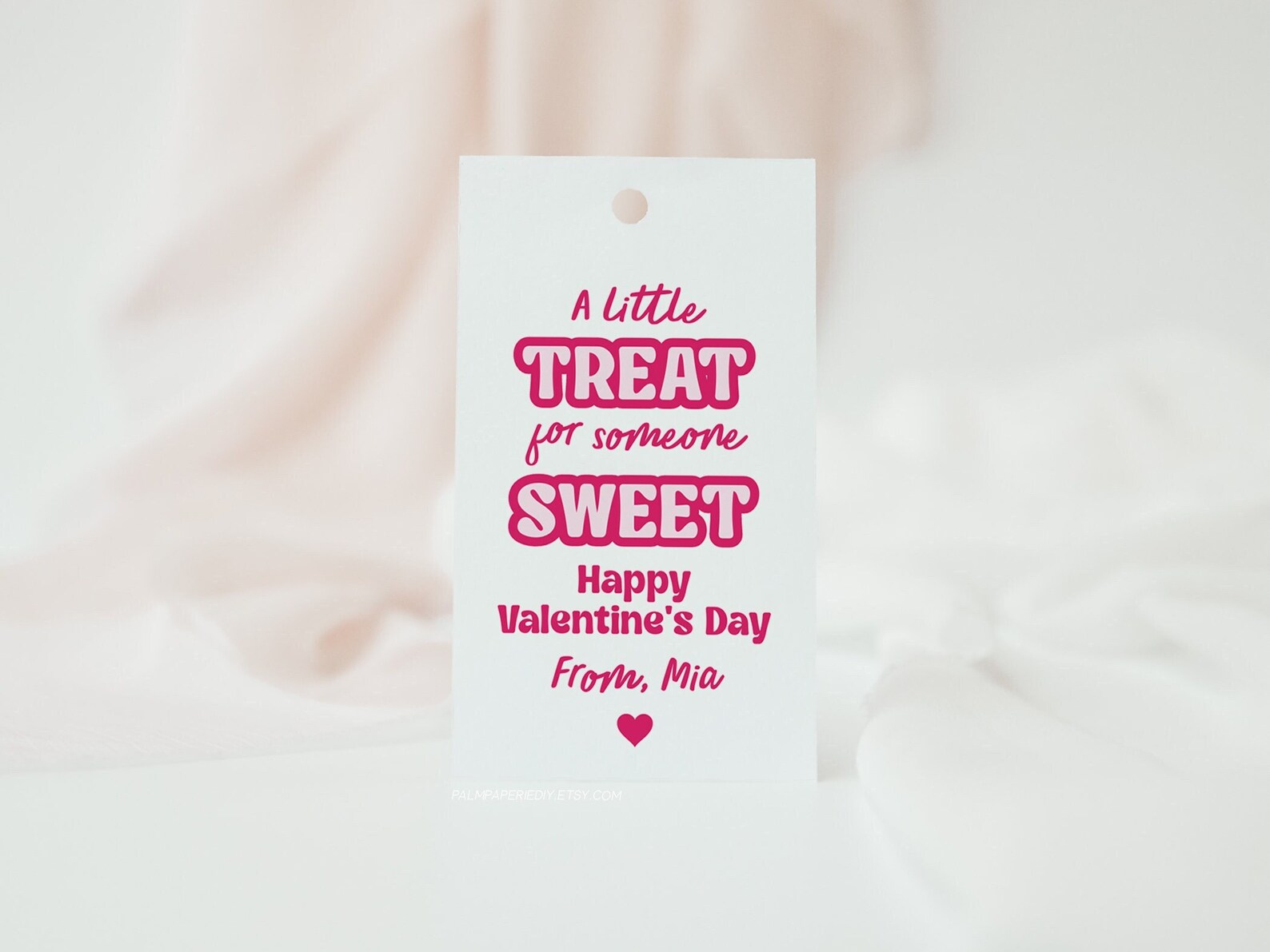 Printable Valentine, Treat for Someone Sweet, Classroom Tag Valentines ...