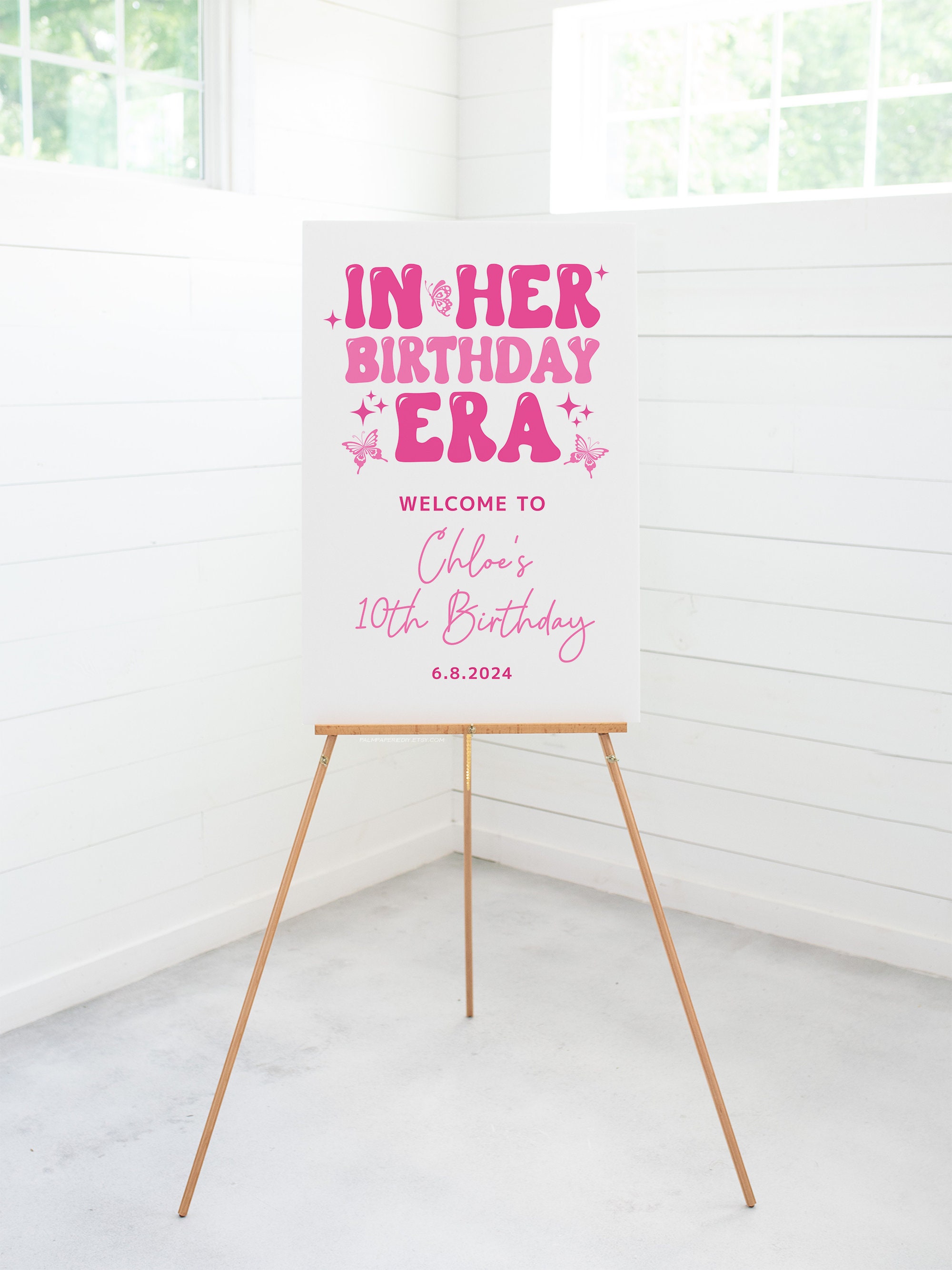Birthday Era Welcome Sign Template, in Her Birthday Era, Signage Decor ...