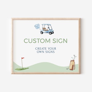 Golf Baby Shower Custom Sign, 8x10, Editable Template, Golfing Theme ...