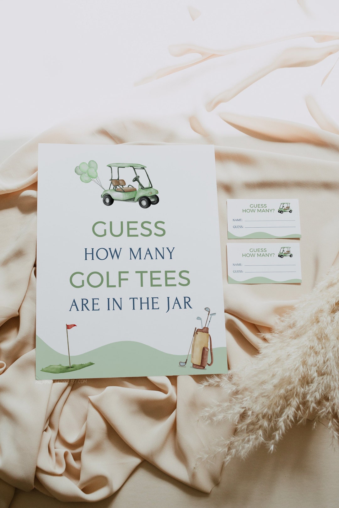Guess How Many Golf Tees, Golf Baby Shower Game, Golfing Theme, Digital Download, Gender Neutral ...