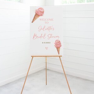 Ice Cream Welcome Sign Template, Bridal Shower Baby Shower, Shes Been ...