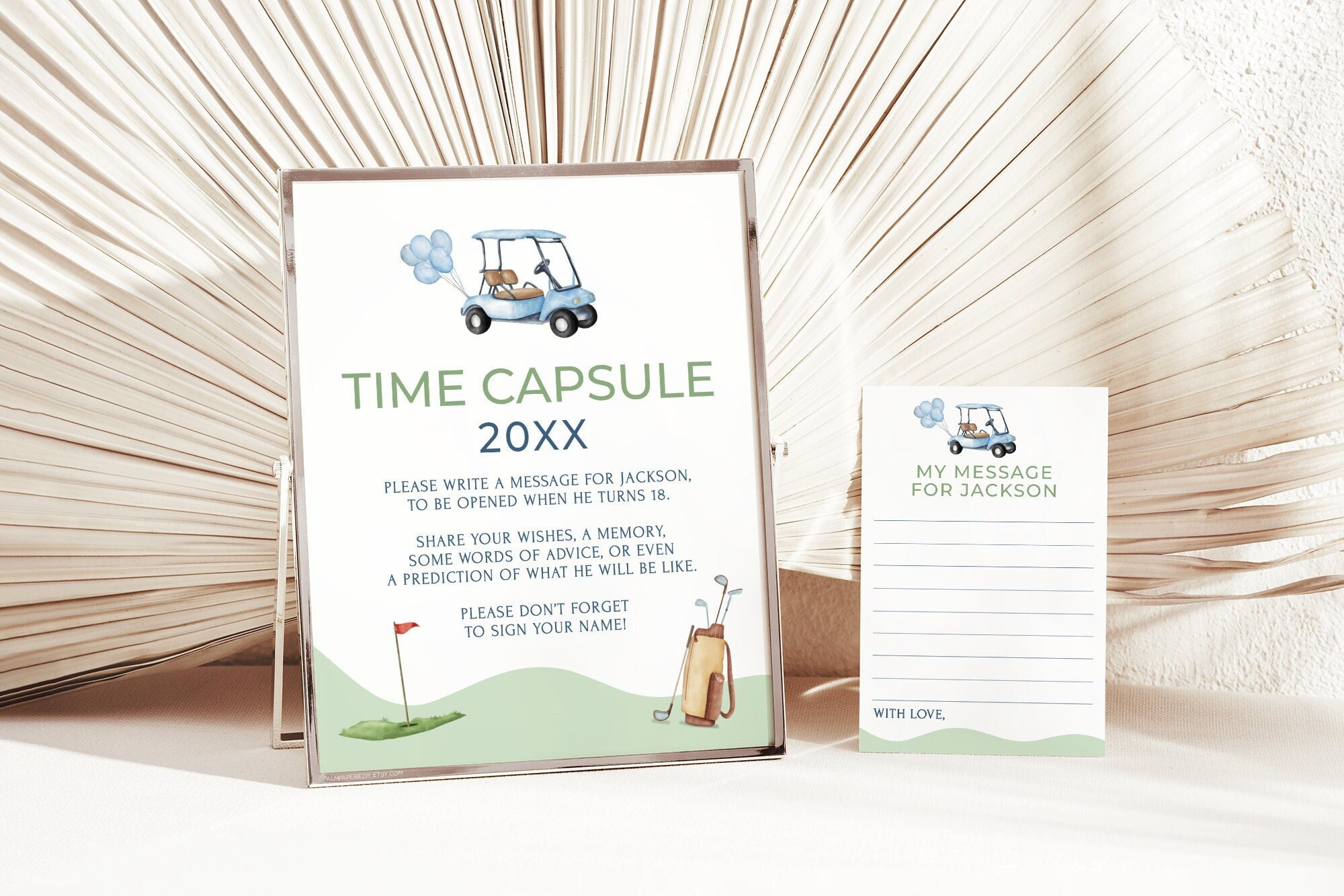 Golf Birthday Time Capsule Sign, First Birthday (digital Download) - Etsy
