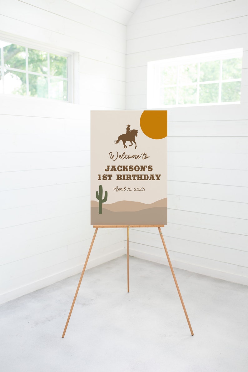 Wild West Welcome Sign, How the West Was ONE, Digital Download, 1st ...