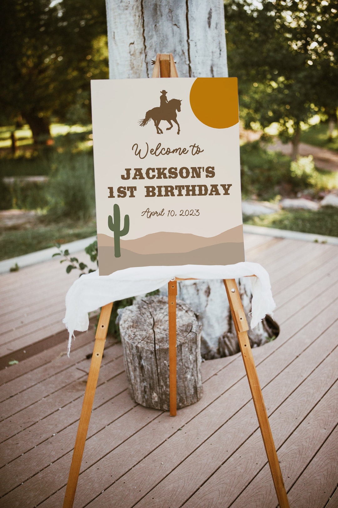 Wild West Welcome Sign, How the West Was ONE, Digital Download, 1st ...