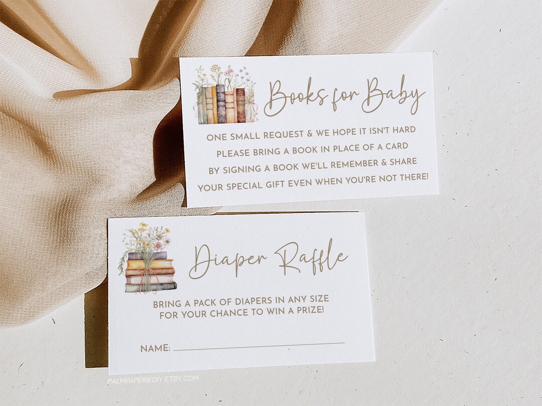 Storybook Baby Shower Diaper Raffle and Books for Baby (digital ...