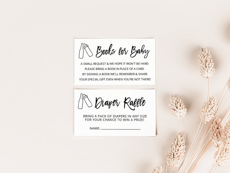 Books for Baby Diaper Raffle EDITABLE Stock the Library - Etsy