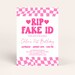 21st Birthday Invitation for Her, Pink, Digital Download, RIP Fake ID ...