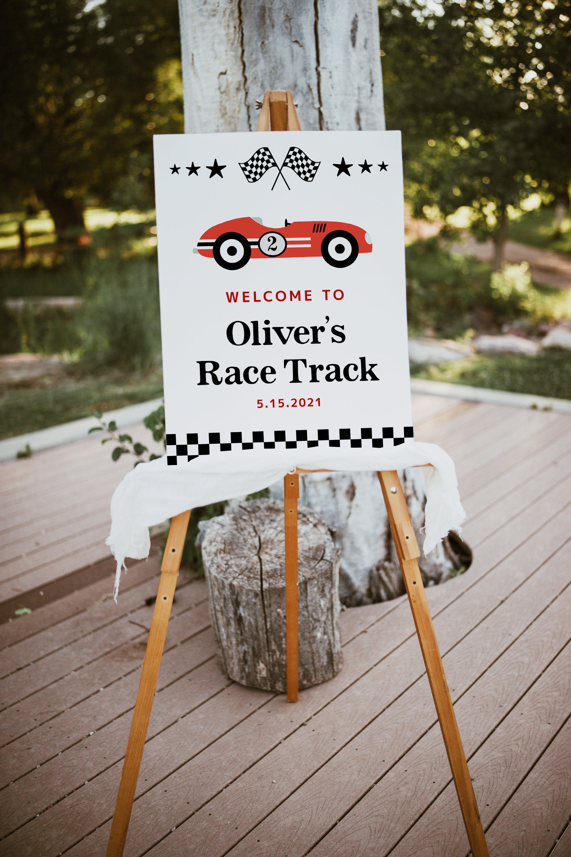 Race Car Welcome Sign Two Fast 2nd Birthday Instant Download | Etsy