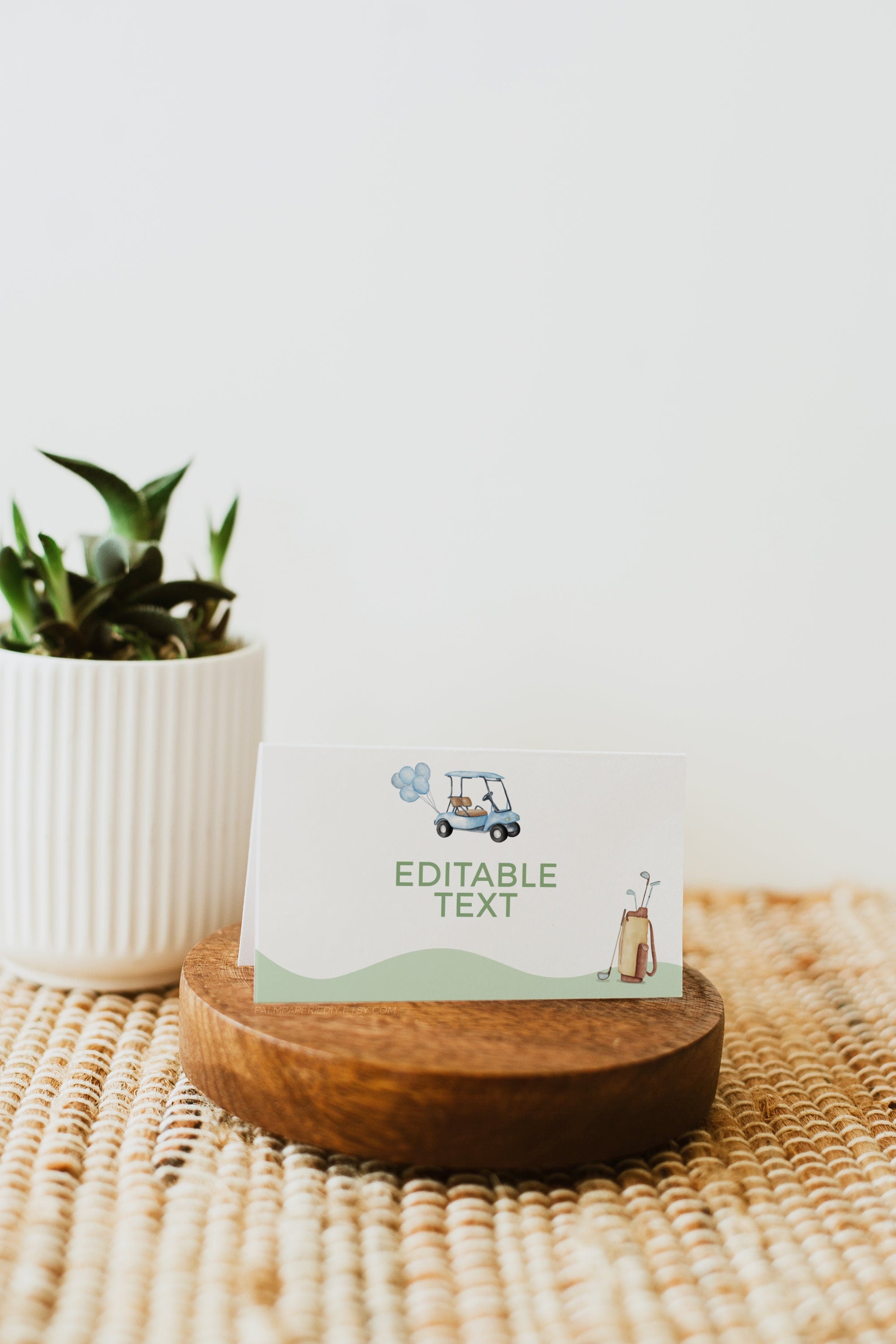 Golf Place Cards, Name Template, Food Label, Buffet Tent, Golfing Baby ...