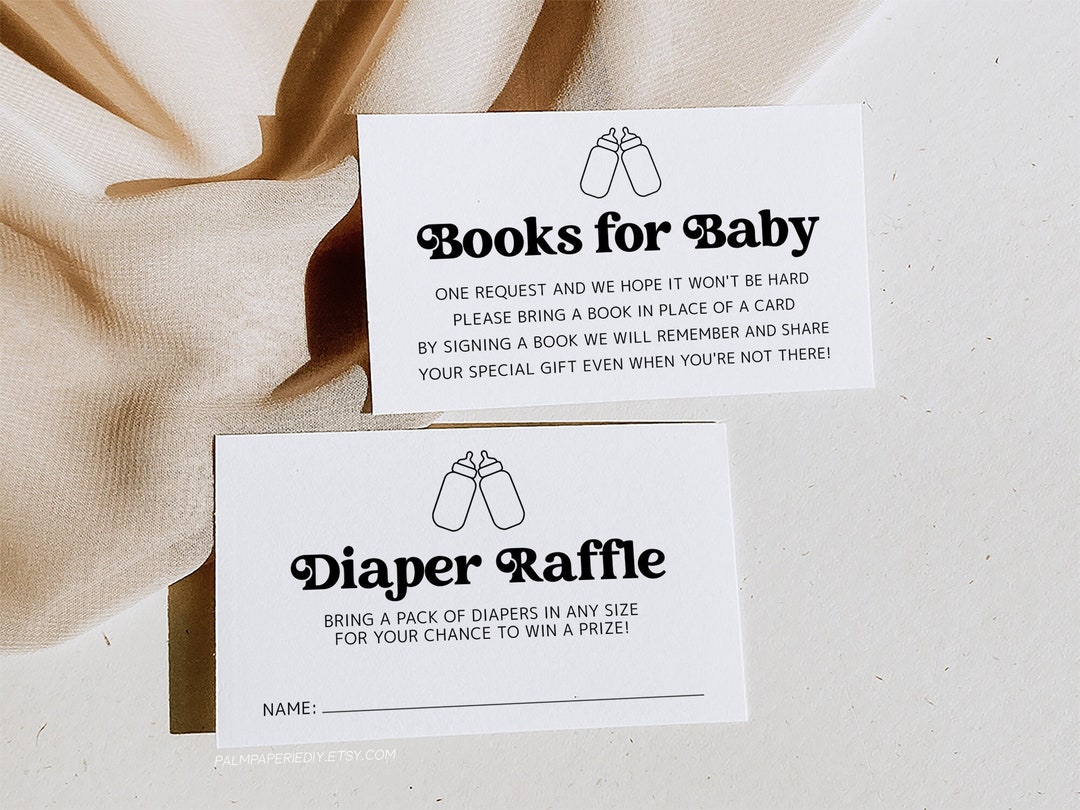 Poppin Bottles Baby Shower, Diaper Raffle Books for Baby, Coed Couples ...
