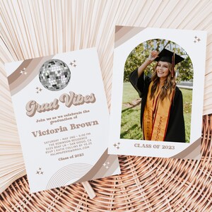 Disco Graduation Invitation, Digital Download, Grad Party Invites ...