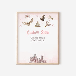 Wizard Theme Custom Sign, 8x10, Girl Baby Shower Birthday, Editable ...