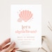 Sea Shell Invitation, Shellebrate Birthday Invite, Digital Download ...