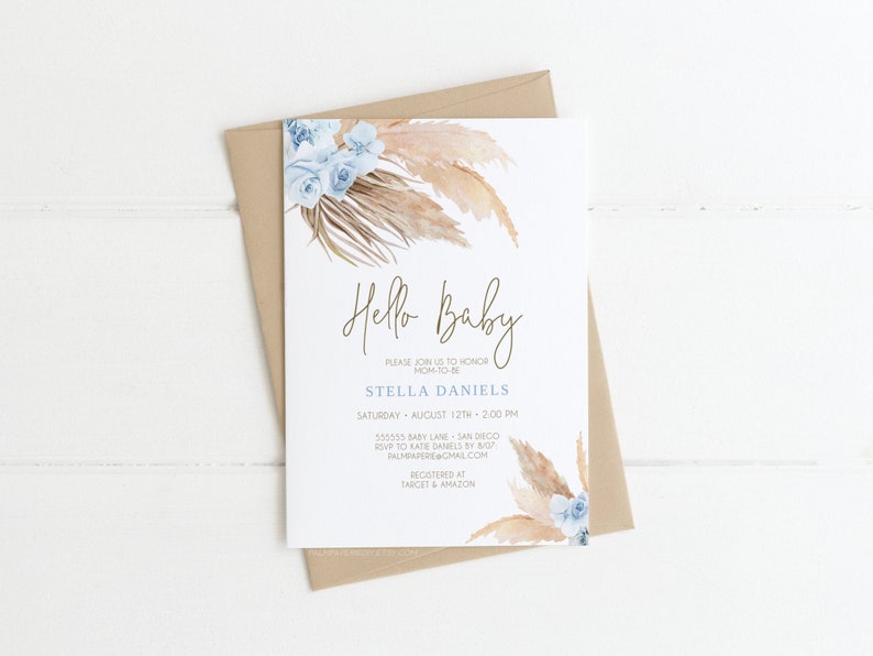 Pampas Grass Baby Shower Invitation Boy Instant Download - Etsy Australia Pampas Grass Baby Shower Invitation Boy Instant Download - Etsy Australia