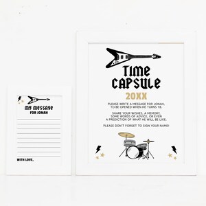 Rock Star Birthday Time Capsule, Digital Download, 1st Bday Activity ...