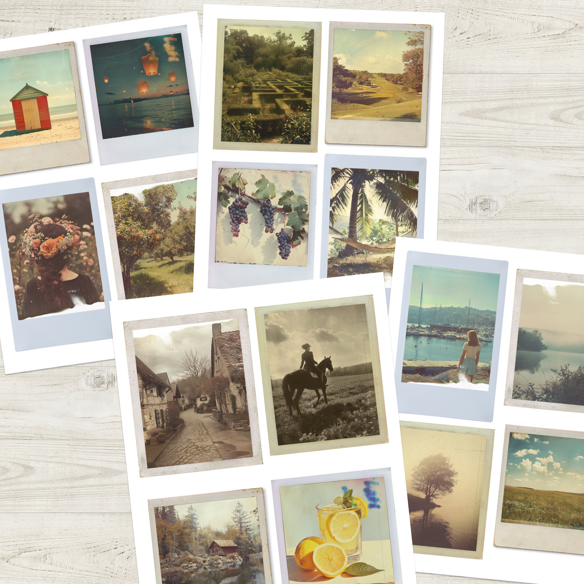 Vintage Summer Printable Photos: Instant Polaroids & Old School Prints ...