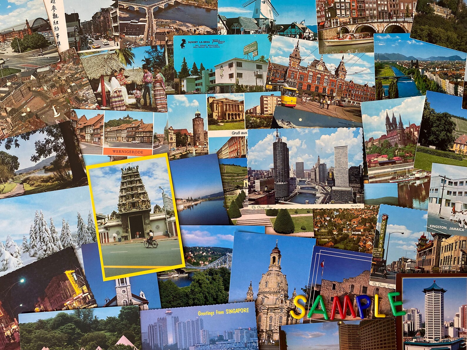 Vintage 1970s - 2000s Postcard Sets (10, 25 or 50) - Unused or Written ...
