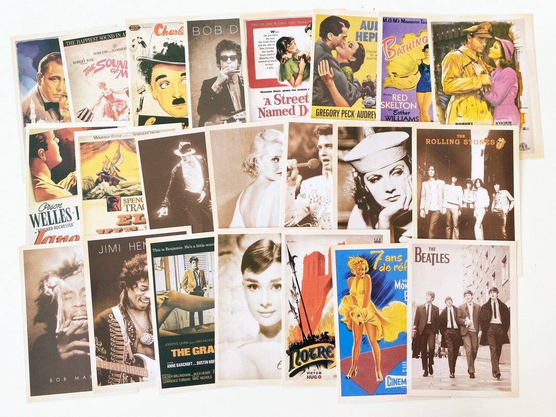 Vintage Movie & Celebrity Postcards Set of 10 Brand New, Movie Posters ...