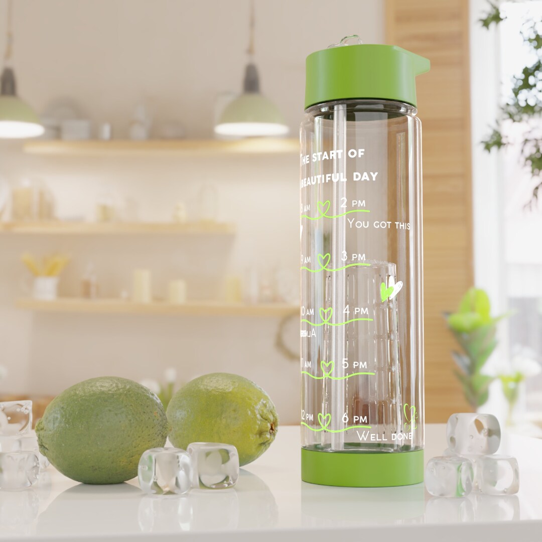 Motivational Water Bottle Water Bottle With Time Bottle With Straw and ...