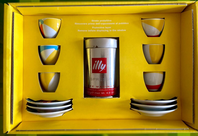 Marina Abramovic - Rare Complete Set of 6 ILLY Cups & Saucers- Limited ...