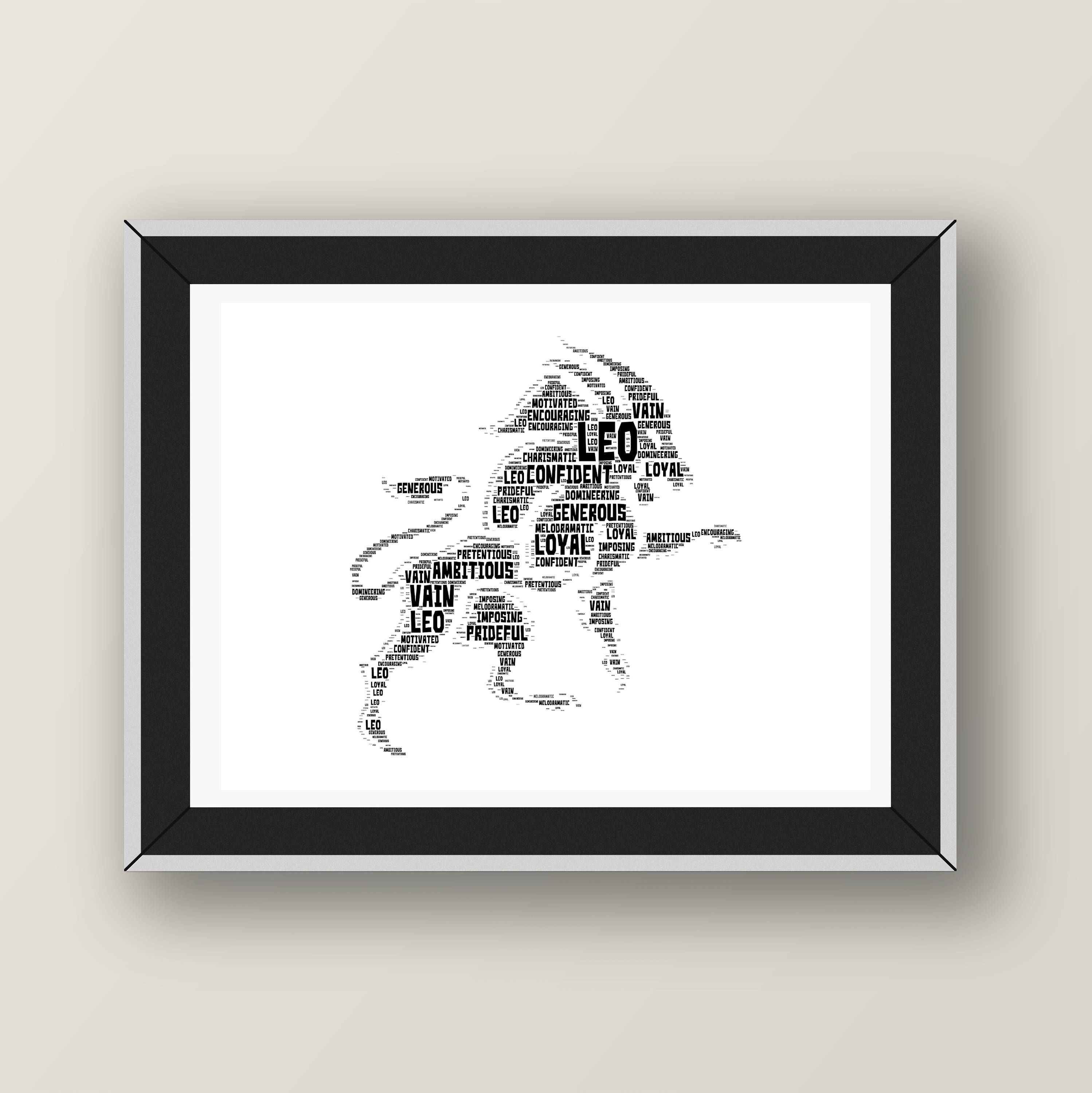 Leo Zodiac Sign Word Art Digital Print - Etsy