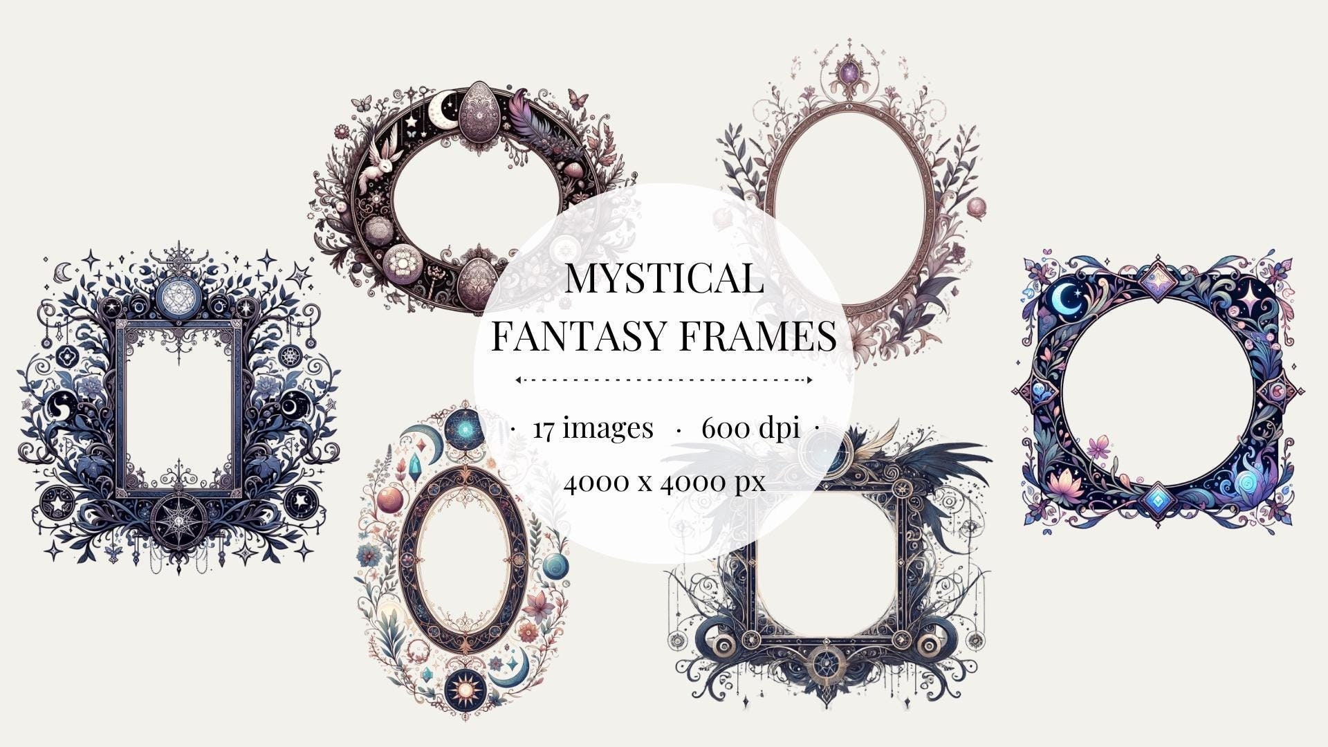 Mystical Fantasy Clipart Frames, Fantasy Frames, Frames Fantasy ...