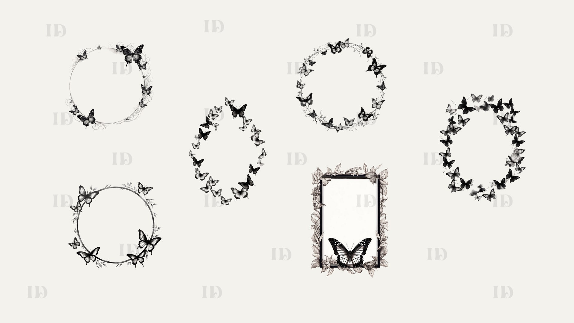 Clipart Frames Butterfly Clipart Borders Butterfly Line Art Clipart ...
