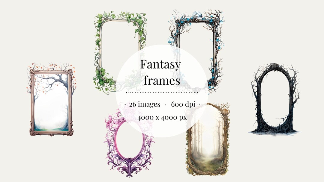 Clipart Frames Fantasy Clipart Borders Whimsical Clipart Frames ...