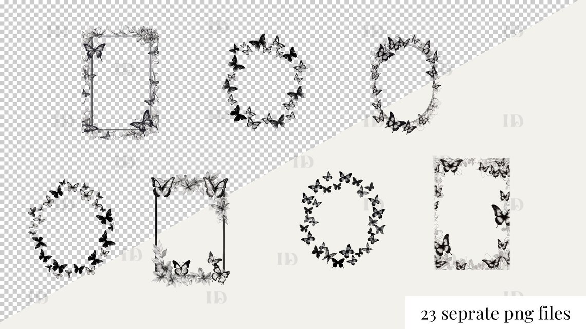 Clipart Frames Butterfly Clipart Borders Butterfly Line Art Clipart ...
