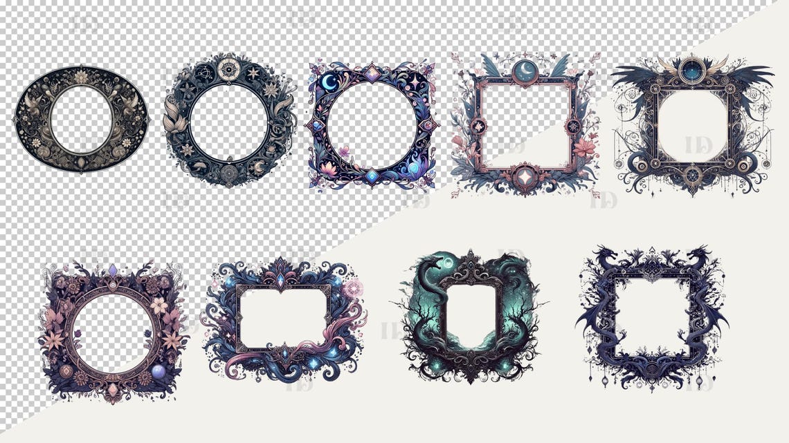 Mystical Fantasy Clipart Frames, Fantasy Frames, Frames Fantasy ...