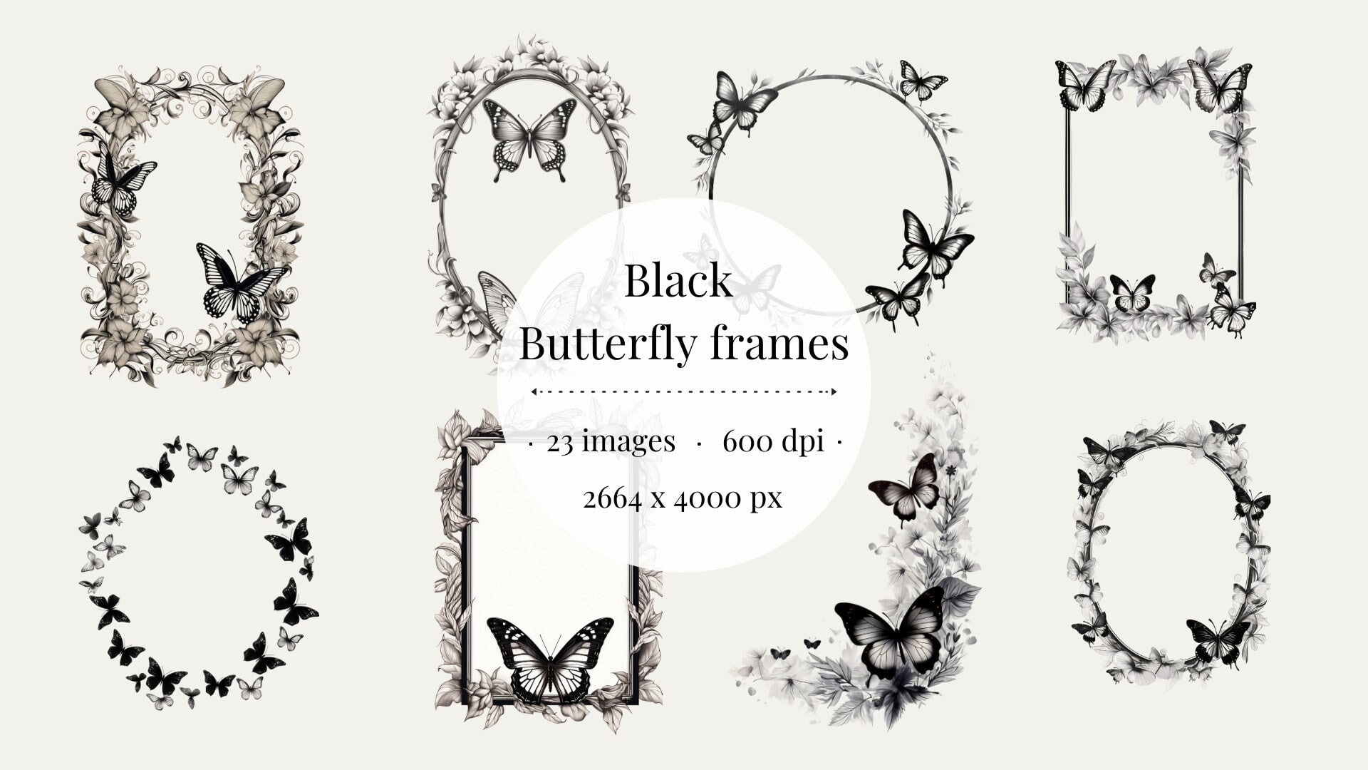 Butterfly Borders Vector