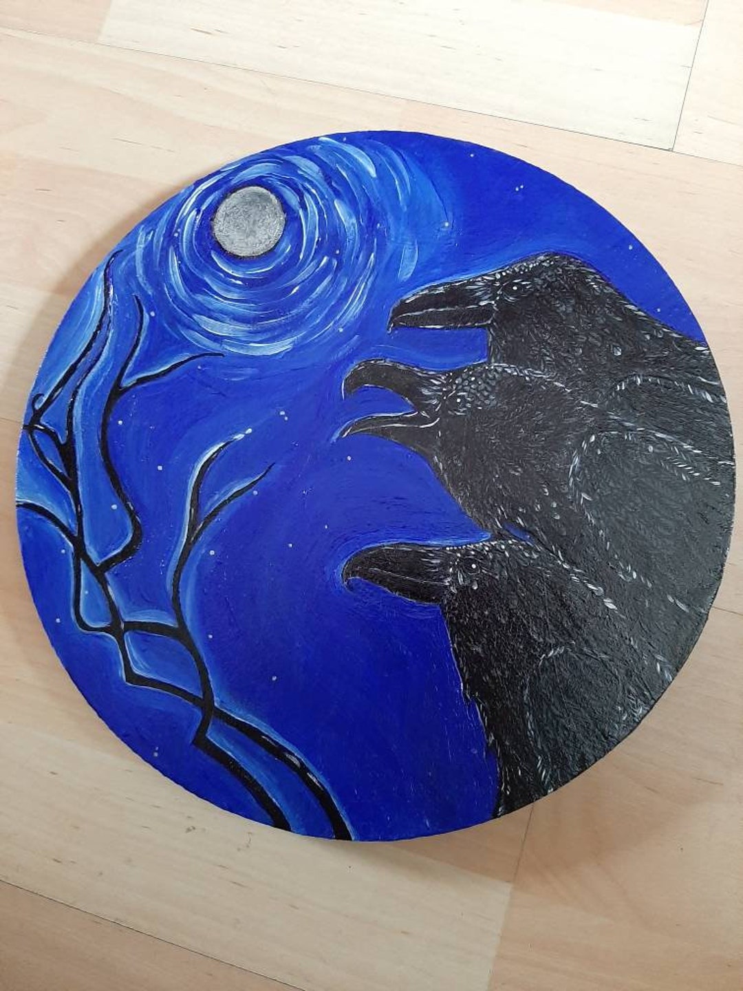 Three Ravens and the Moon Corvids, Folklore, Traditional Songs, Night ...